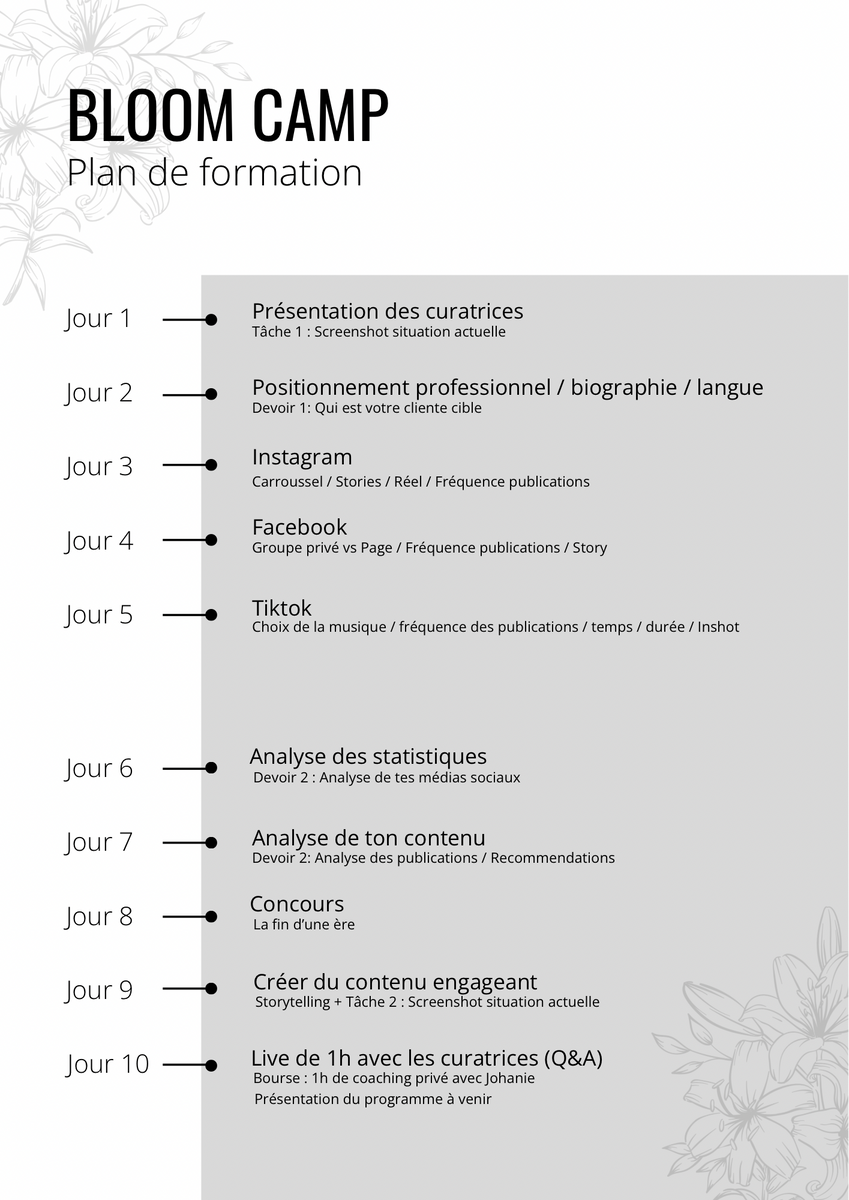 BLOOM CAMP : Formation – Institut Bloom